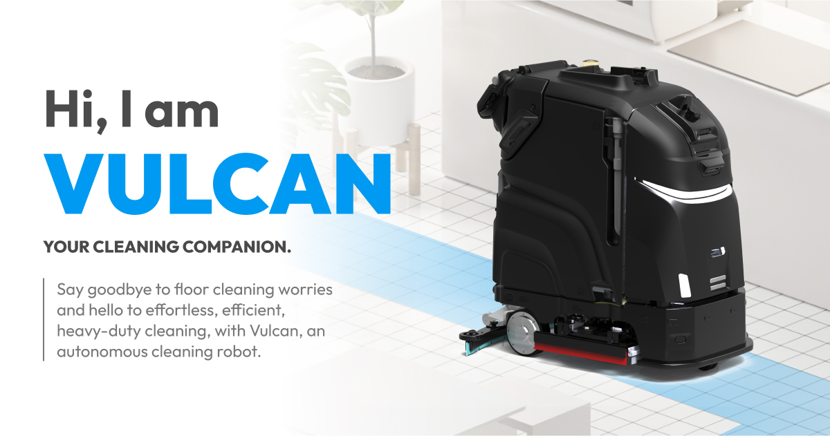 Heavy-Duty Cleaning Robot with Advanced AI Precision | Vulcan