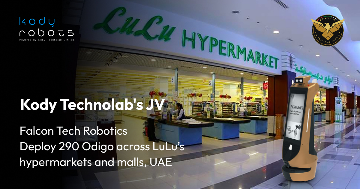 Kody Technolab’s JV Falcon Tech Robotics to Deploy Odigo for LuLu Group UAE