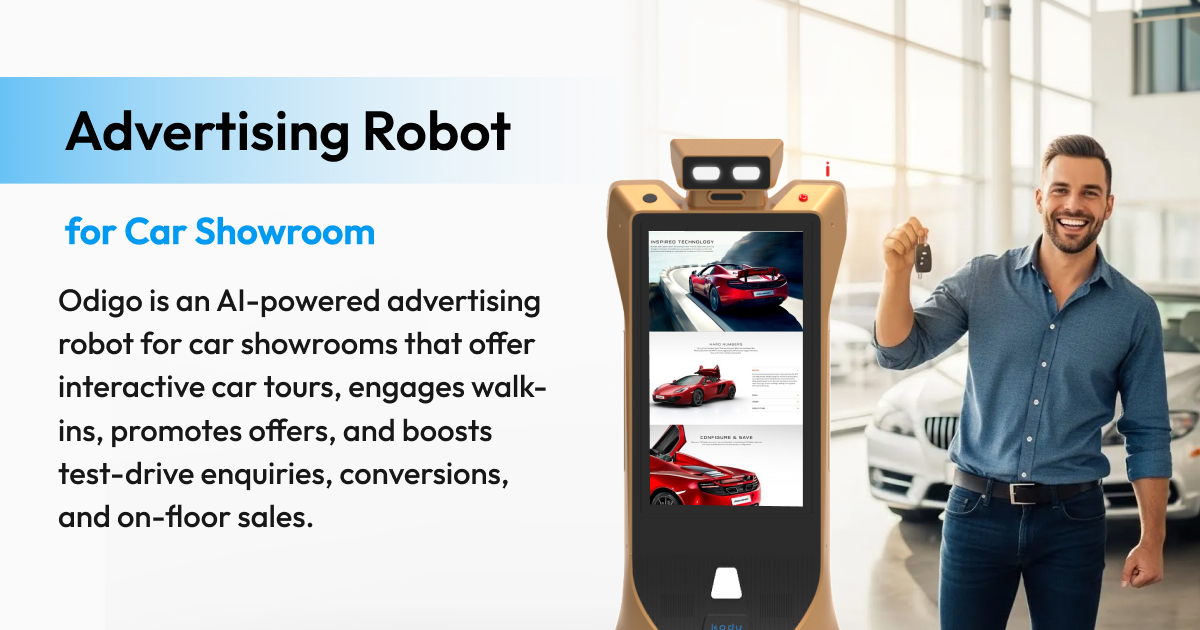 Advertising Robot for Car Showroom | Automobile Advertising Robot