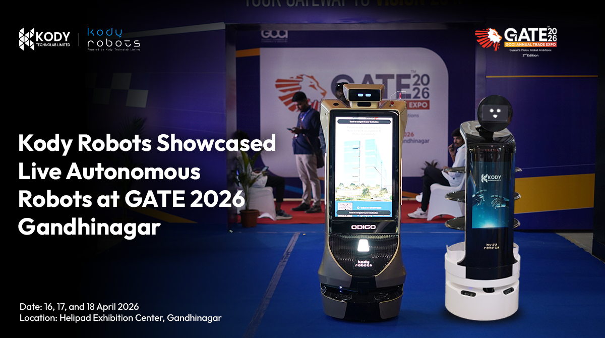 Kody Robots Deployed Live Autonomous Robots at GATE 2026 Gandhinagar